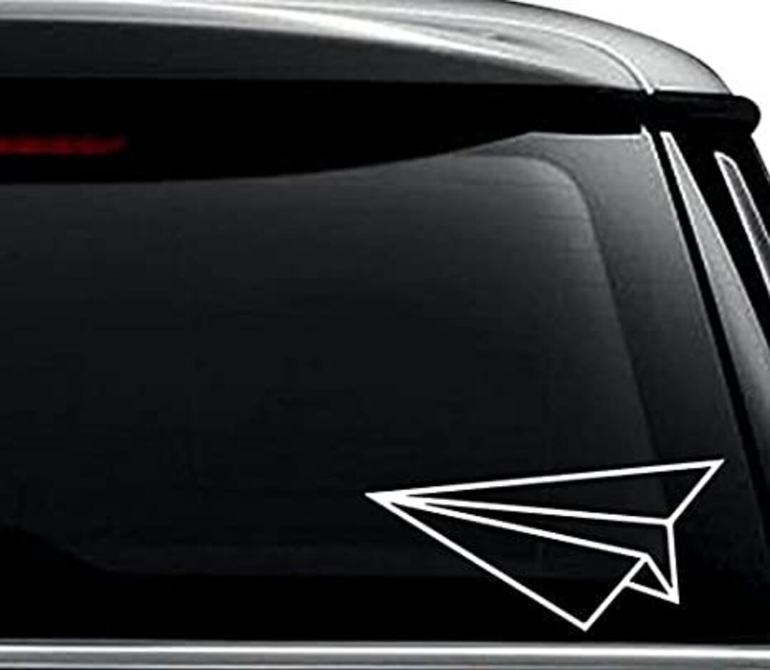 Paper Airplane Decal Sticker for Use on Laptop, Helmet, Car, Truck ...