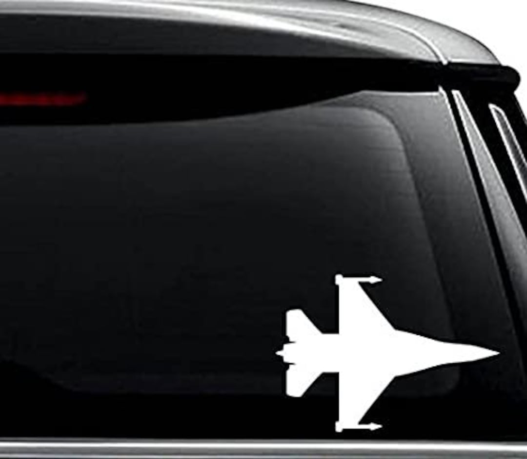F-16 Fighting Falcon Jet Plane Decal Sticker for Use on Laptop, Helmet ...
