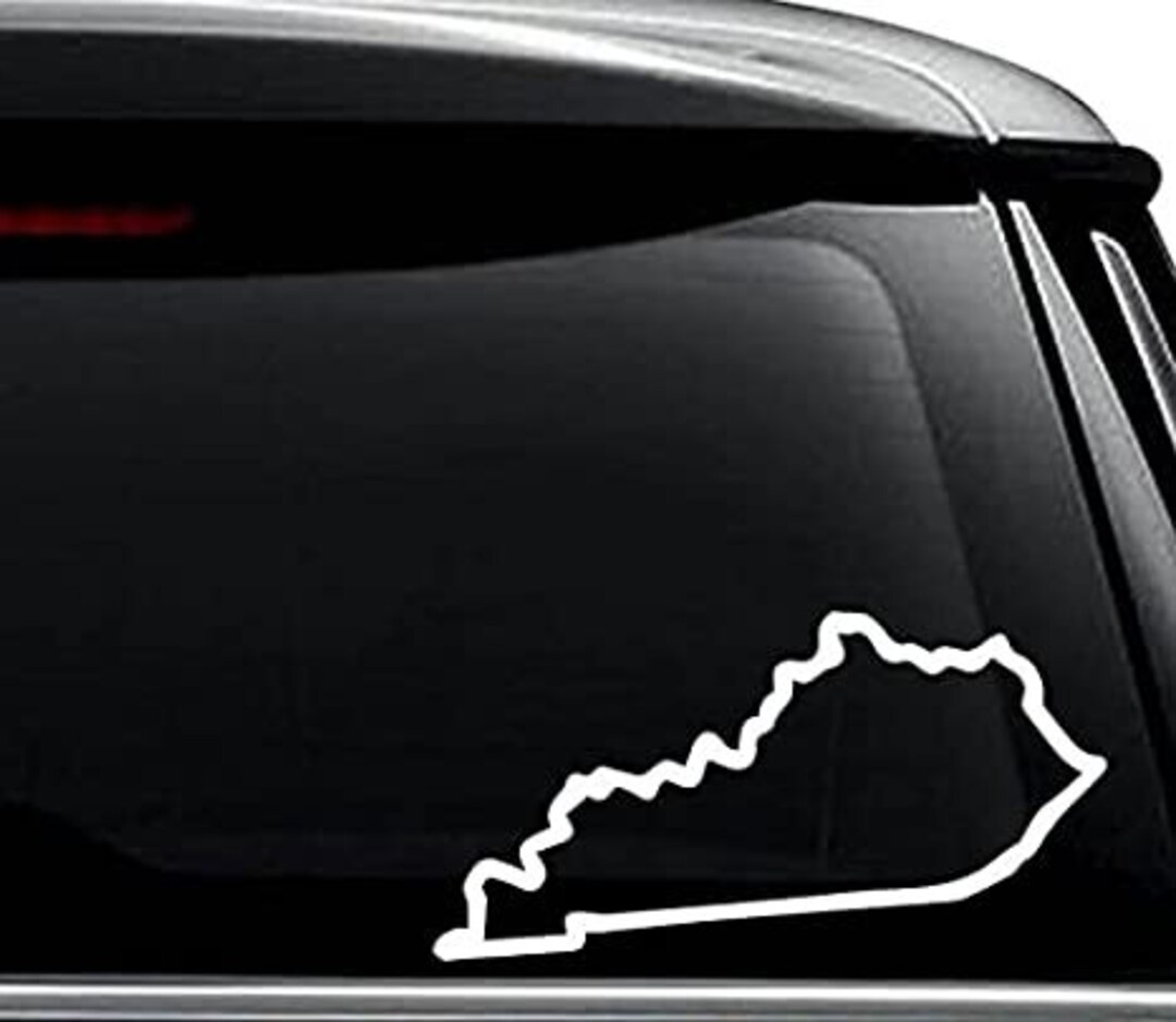 Kentucky State Map Decal Sticker for Use on Laptop, Helmet, Car, Truck ...