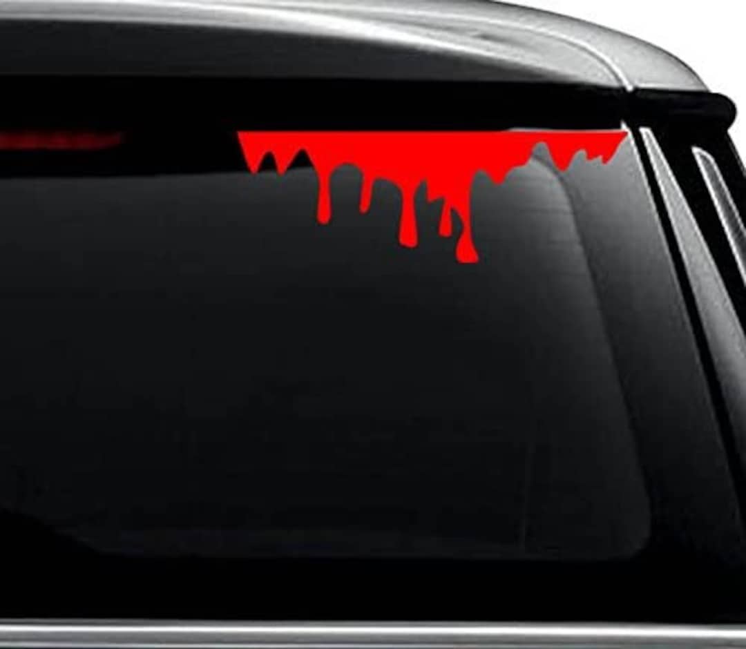 Bleeding Dripping Blood Decal Sticker for Use on Laptop, Helmet, Car ...
