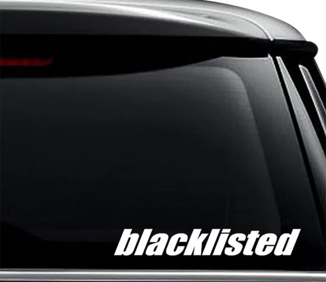 Blacklisted JDM Japanese Decal Sticker for Use on Laptop, Helmet, Car ...