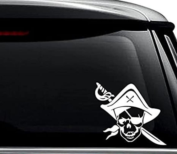 Pirate Skull Sword Decal Sticker for Use on Laptop Helmet - Etsy