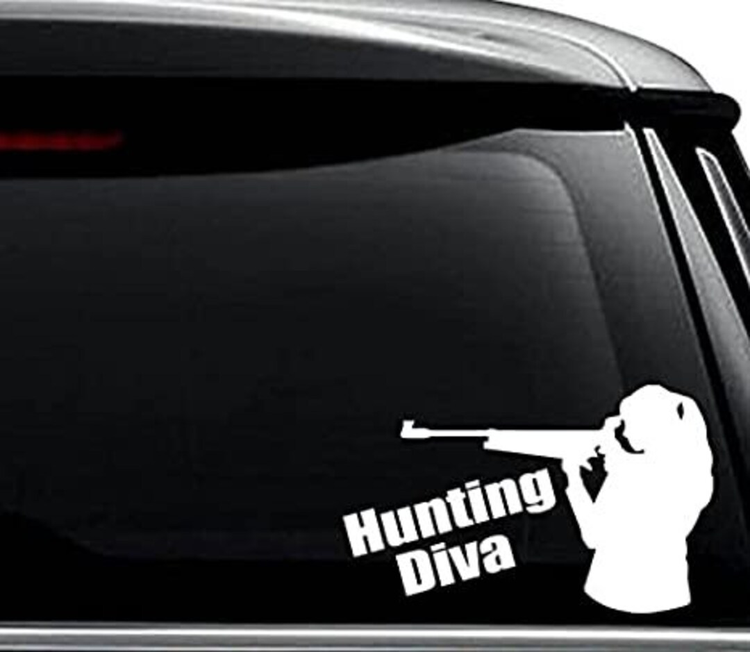 Hunting Diva Girl Decal Sticker for Use on Laptop, Helmet, Car, Truck ...