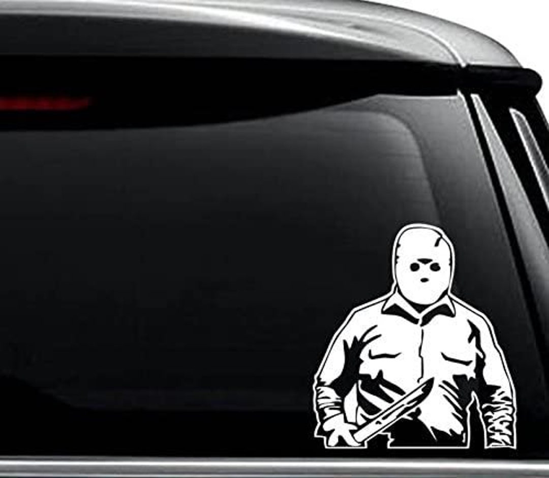 Serial Killer Hockey Mask Decal Sticker for Use on Laptop, Helmet, Car ...