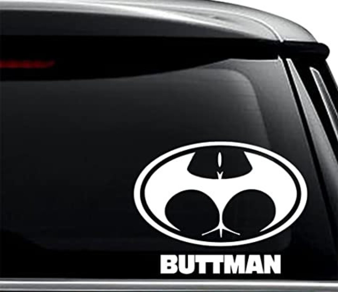 Buttman Girl Ass Funny Decal Sticker for Use on Laptop, Helmet, Car ...