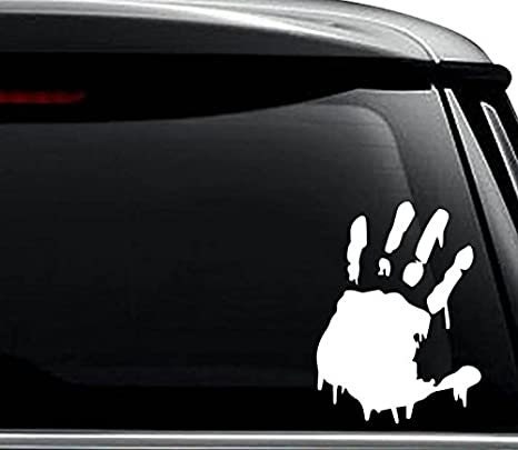 Bloody Handprint Crime Scene Decal Sticker for Use on Laptop, Helmet ...