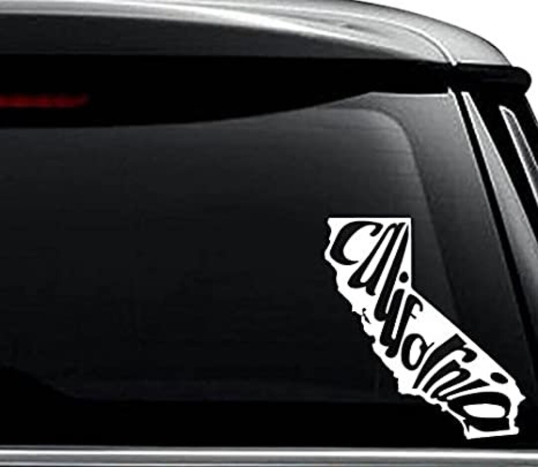 California State Map Decal Sticker for Use on Laptop, Helmet, Car ...