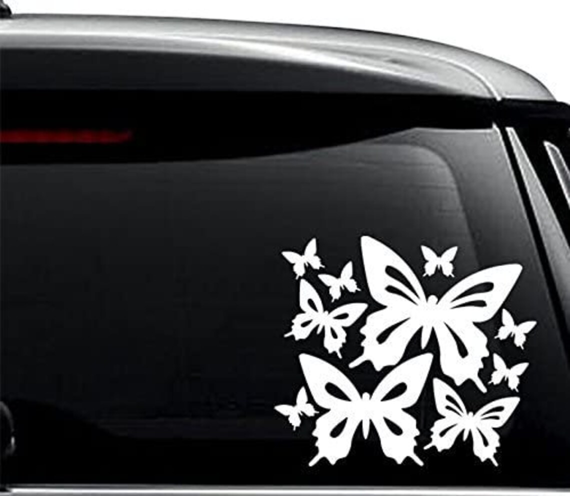 Flutter of Butterflies Decal Sticker for Use on Laptop, Helmet, Car ...