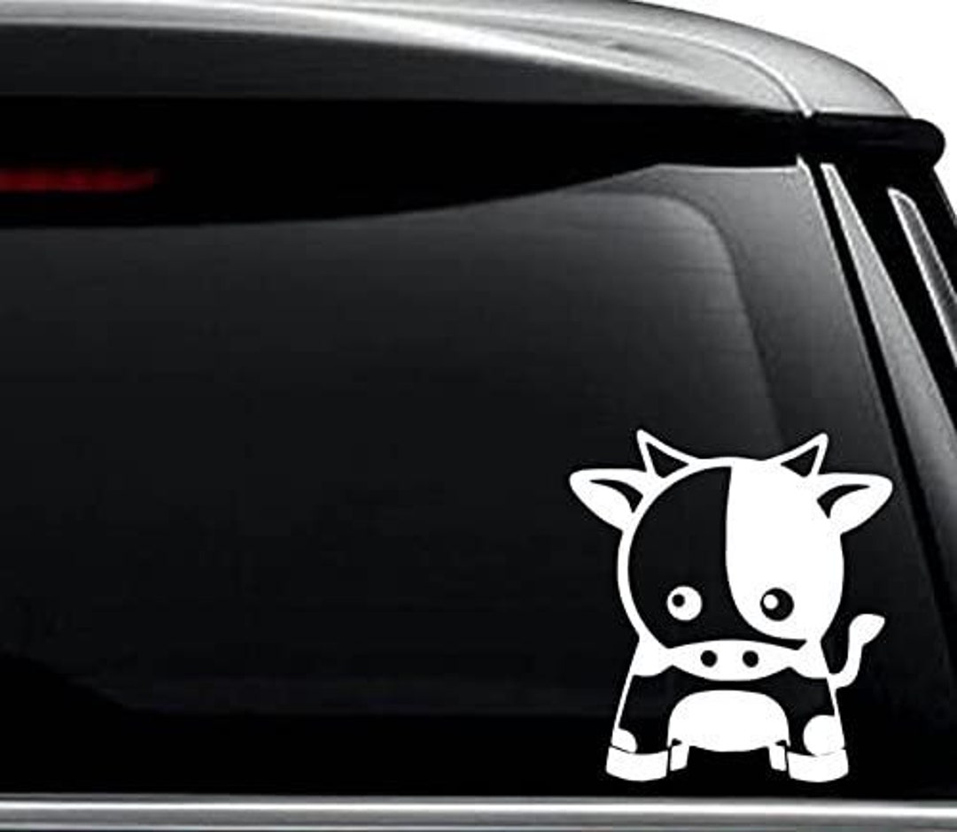 Kawaii Cute Cow JDM Japanese Decal Sticker for Use on Laptop, Helmet ...