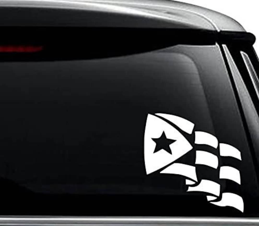 Puerto Rico Flag Decal Sticker for Use on Laptop, Helmet, Car, Truck ...