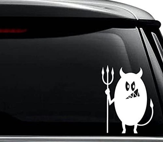 Devil Satan Pitchfork JDM Japanese Decal Sticker for Use on | Etsy