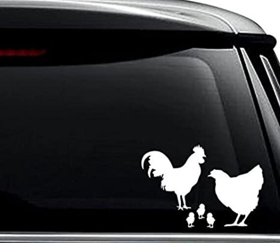 Chicken Family Farm Decal Sticker for Use on Laptop Helmet - Etsy