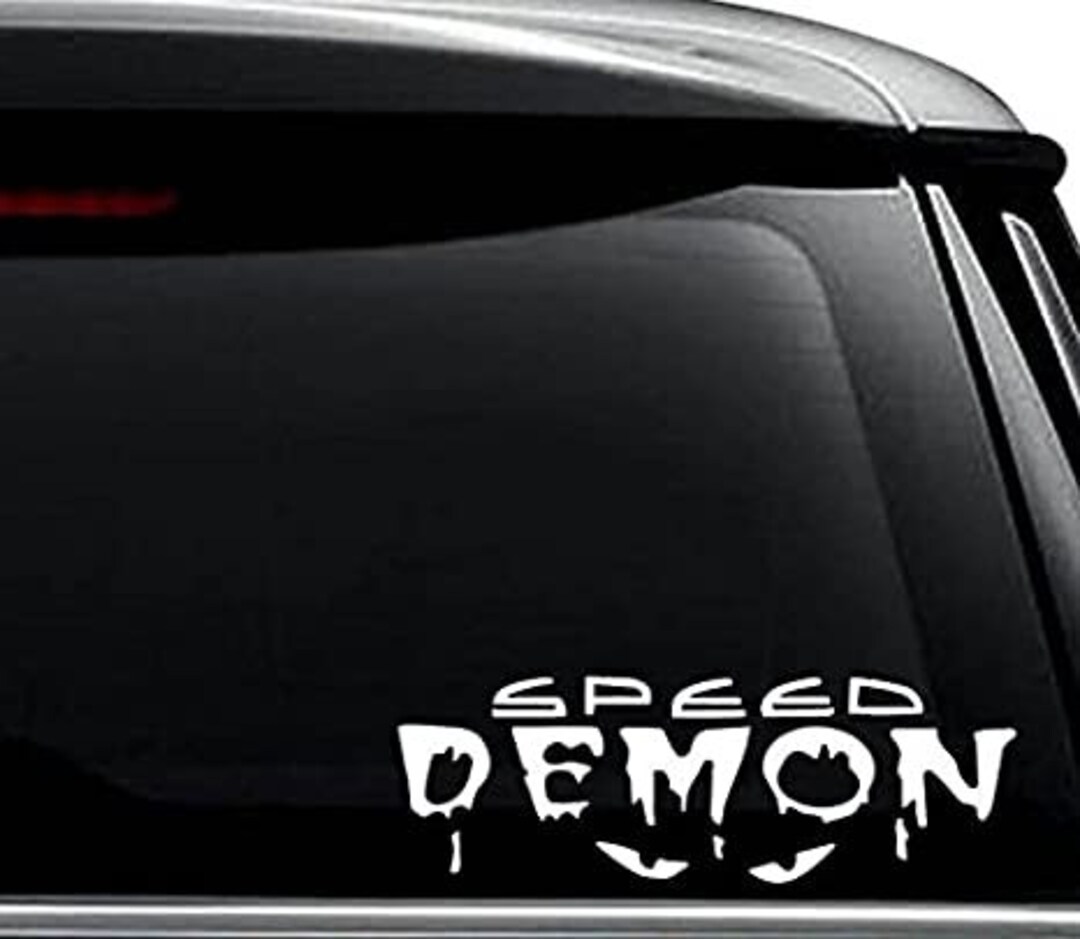 Speed Demon JDM Japanese Decal Sticker for Use on Laptop, Helmet, Car ...