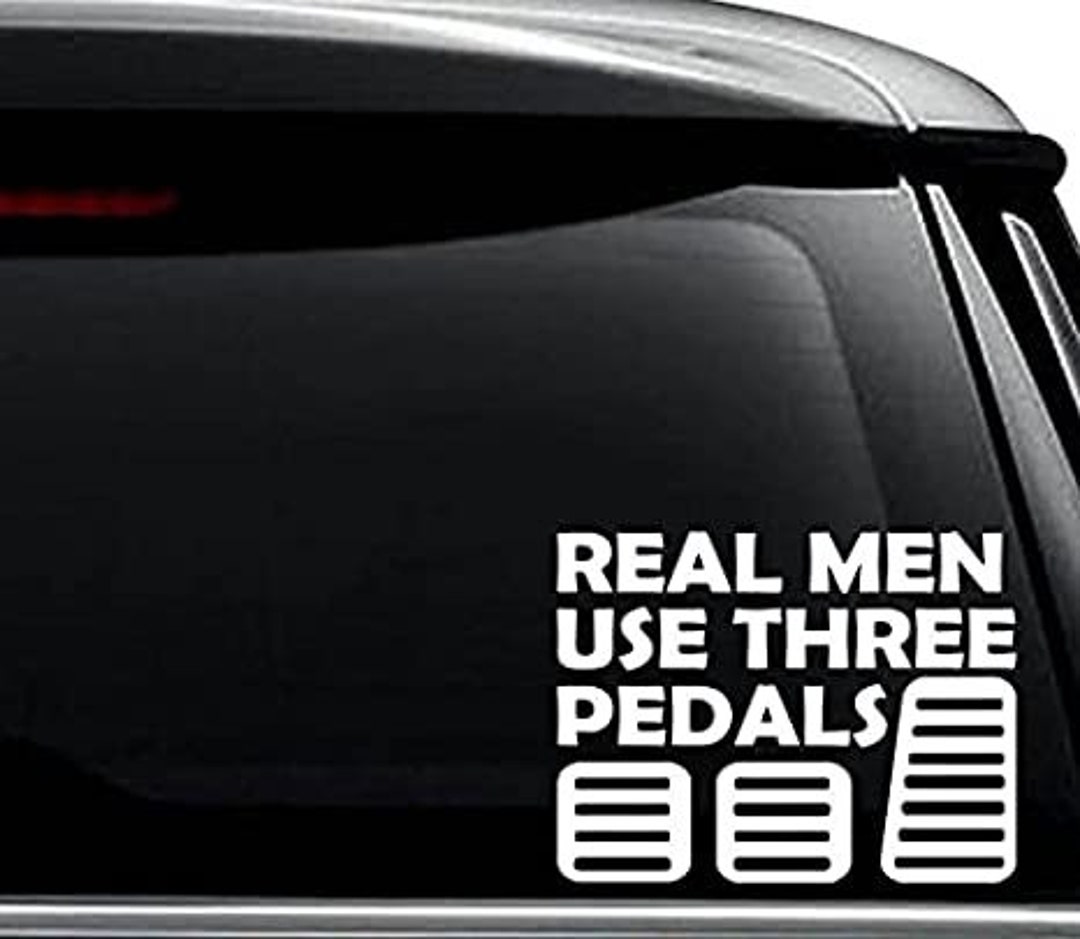 Real Men Use 3 Pedals JDM Japanese Decal Sticker for Use on Laptop ...