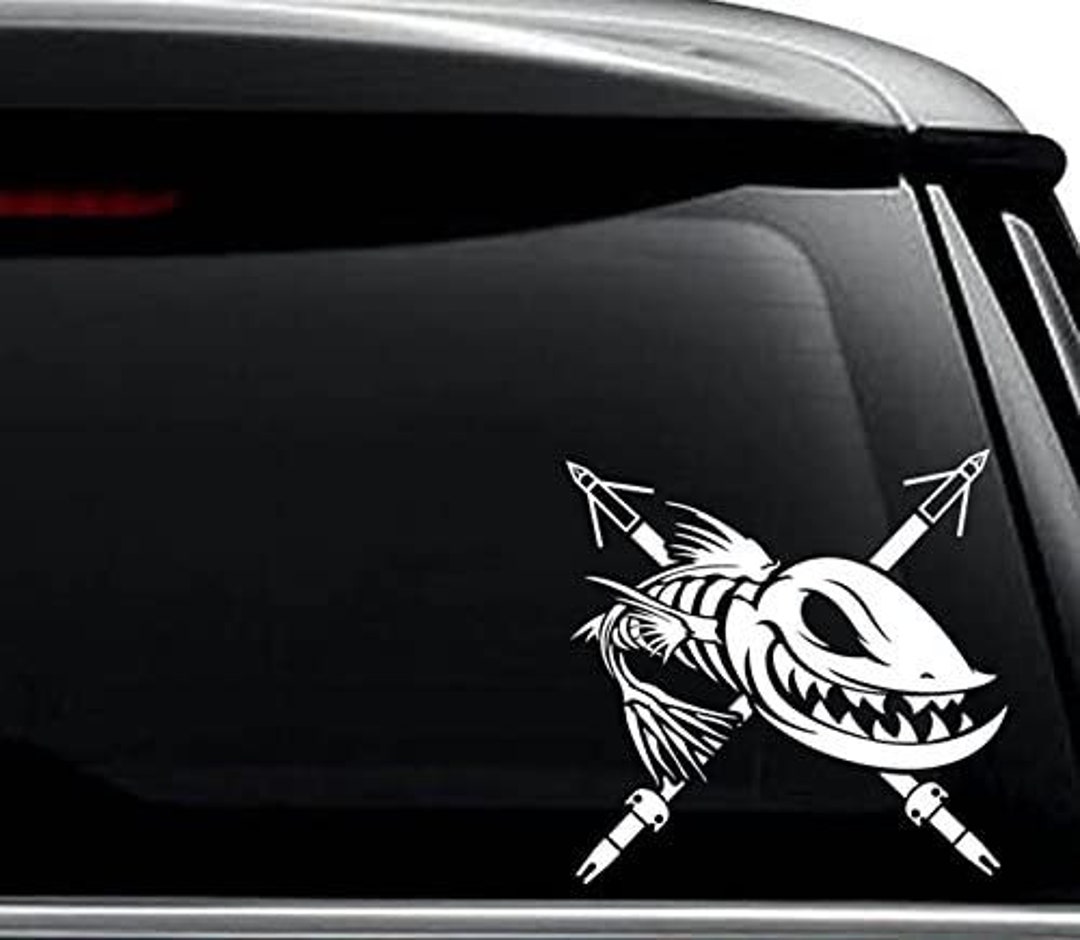Bowfishing Fishing Arrows Decal Sticker for Use on Laptop, Helmet, Car ...