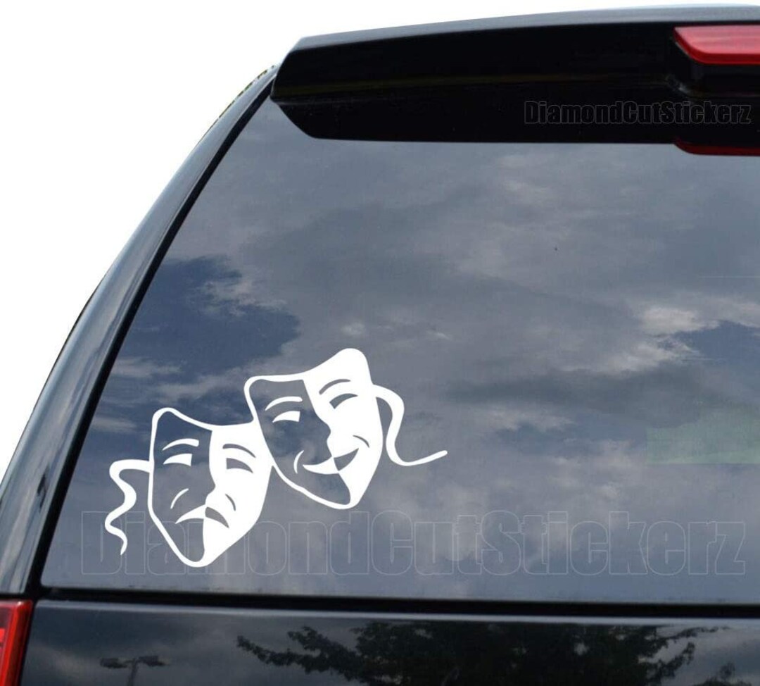 Drama MASK Theater Comedy Tragedy Decal Sticker Car Truck Motorcycle ...