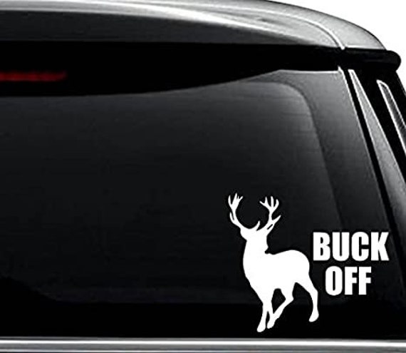 Buck off Deer Hunting Decal Sticker for Use on Laptop Helmet - Etsy