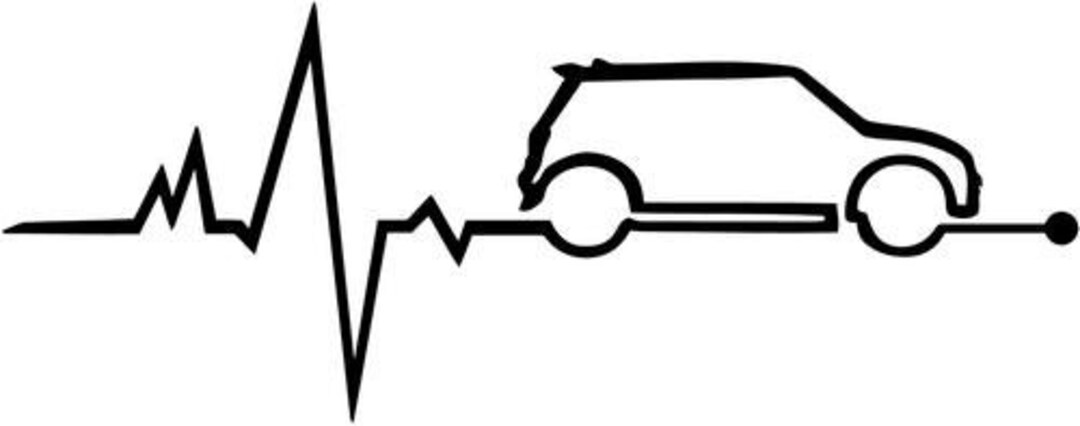 Auto_mini_cooper_s_heartbeat Decal Sticker for Use on Laptop, Helmet ...