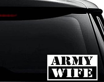 Army Wife Car Decal - Etsy