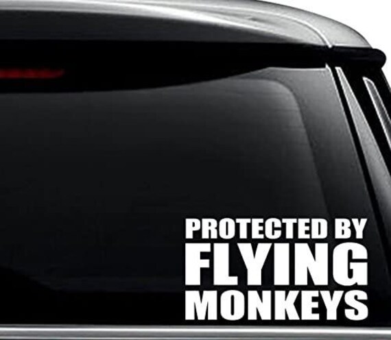 Protected by Flying Monkeys Decal Sticker for Use on Laptop | Etsy