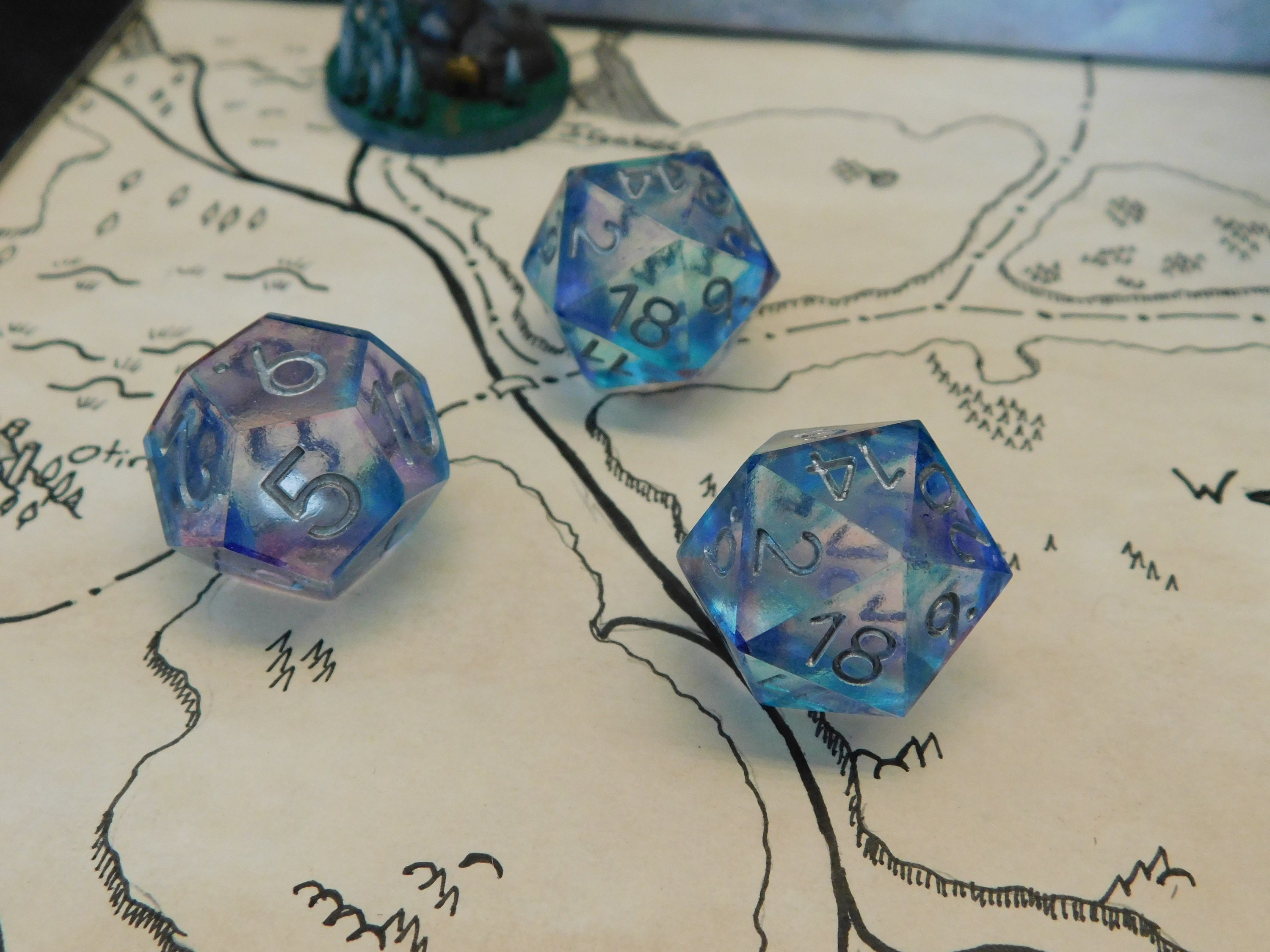 Cathedral Glass Handmade Dice - Etsy