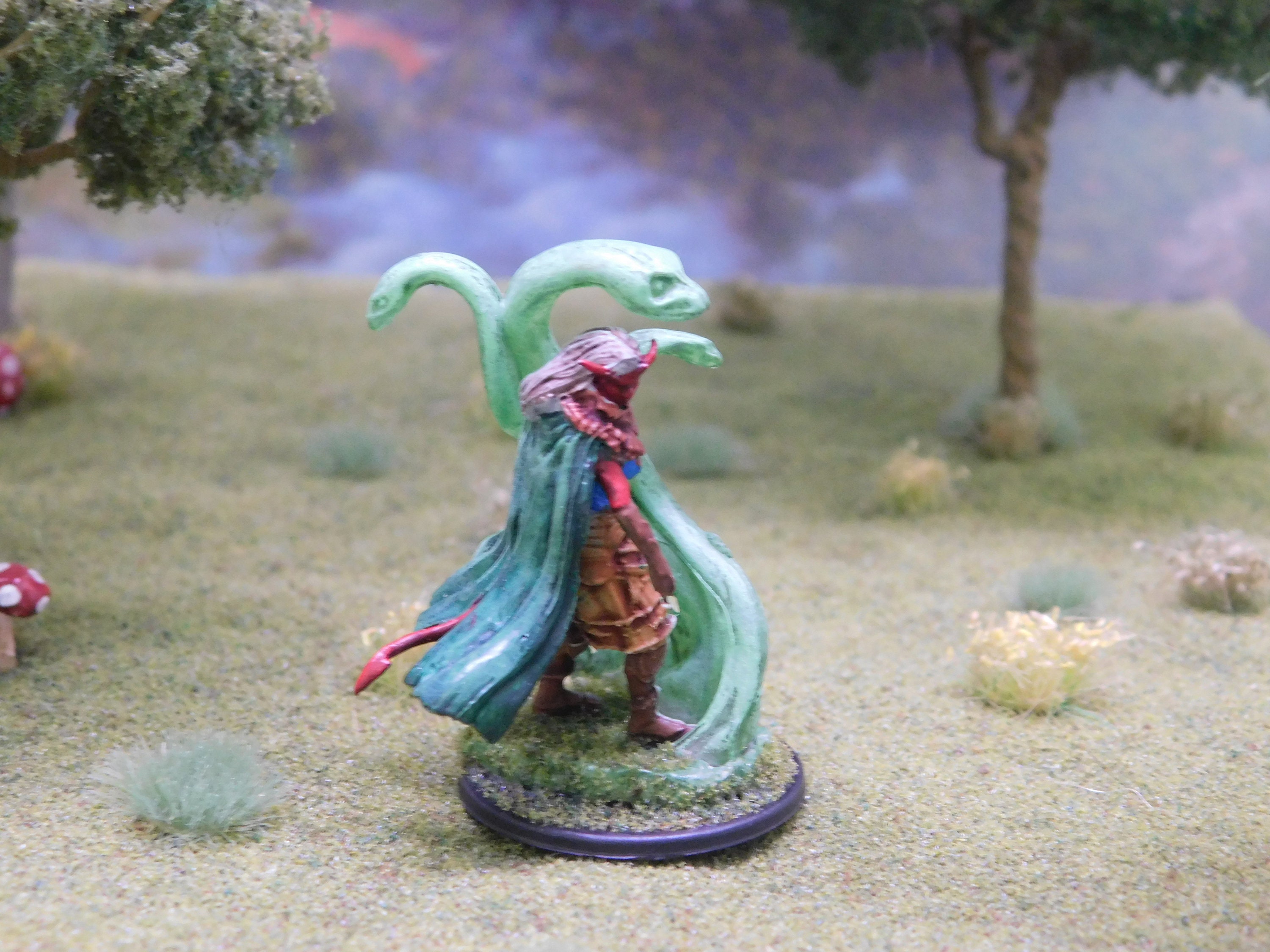Tiefling Spell-caster/warlock/sorcerer Handpainted Miniature - Etsy