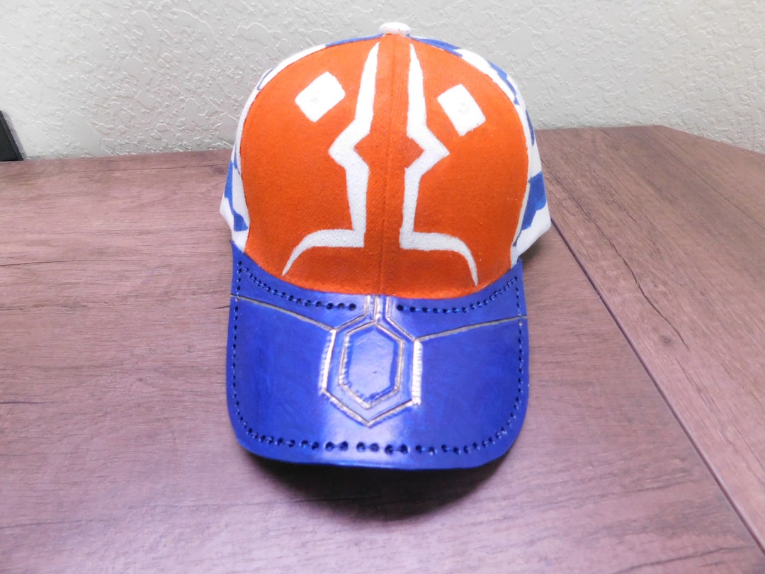 Ahsoka Tano Handpainted and Tooled Hat With Leather Brim - Etsy