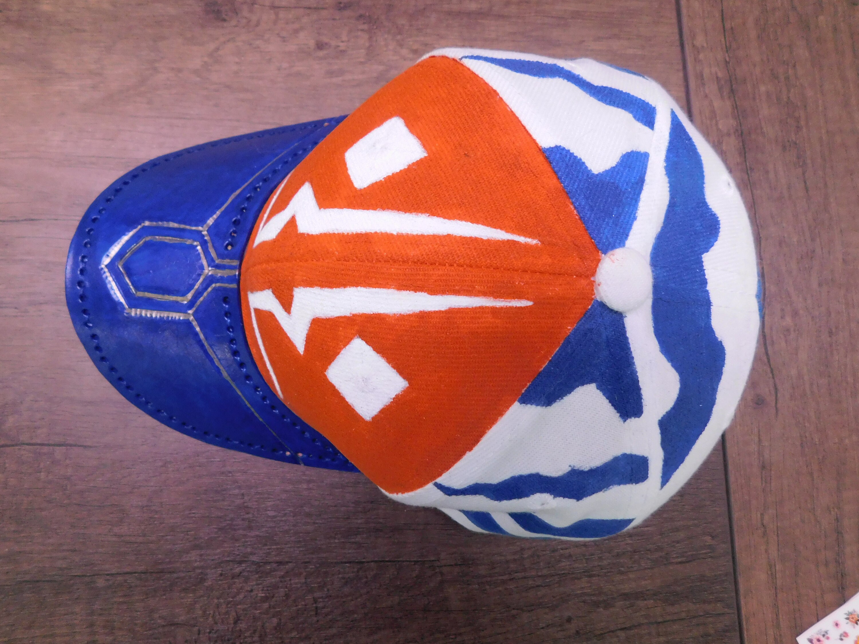 Ahsoka Tano Handpainted and Tooled Hat With Leather Brim - Etsy