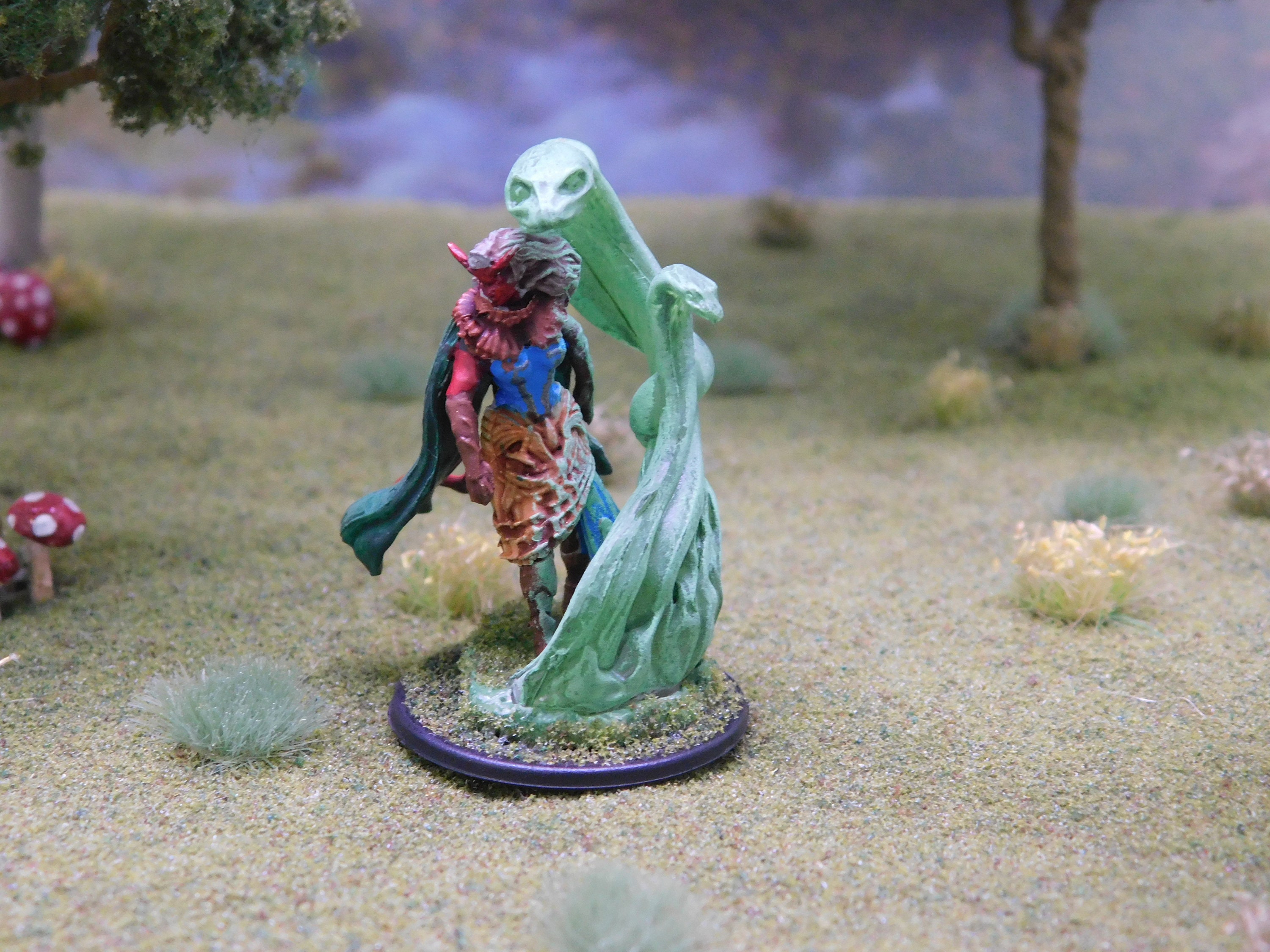 Tiefling Spell-caster/warlock/sorcerer Handpainted Miniature - Etsy