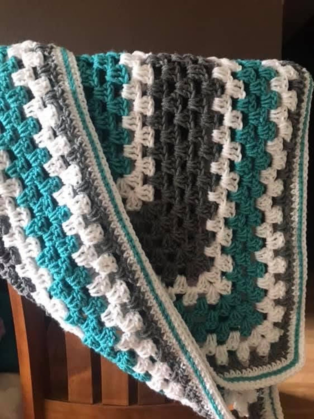 Tri-color Baby Blanket Handmade Crochet Lovey Crib - Etsy