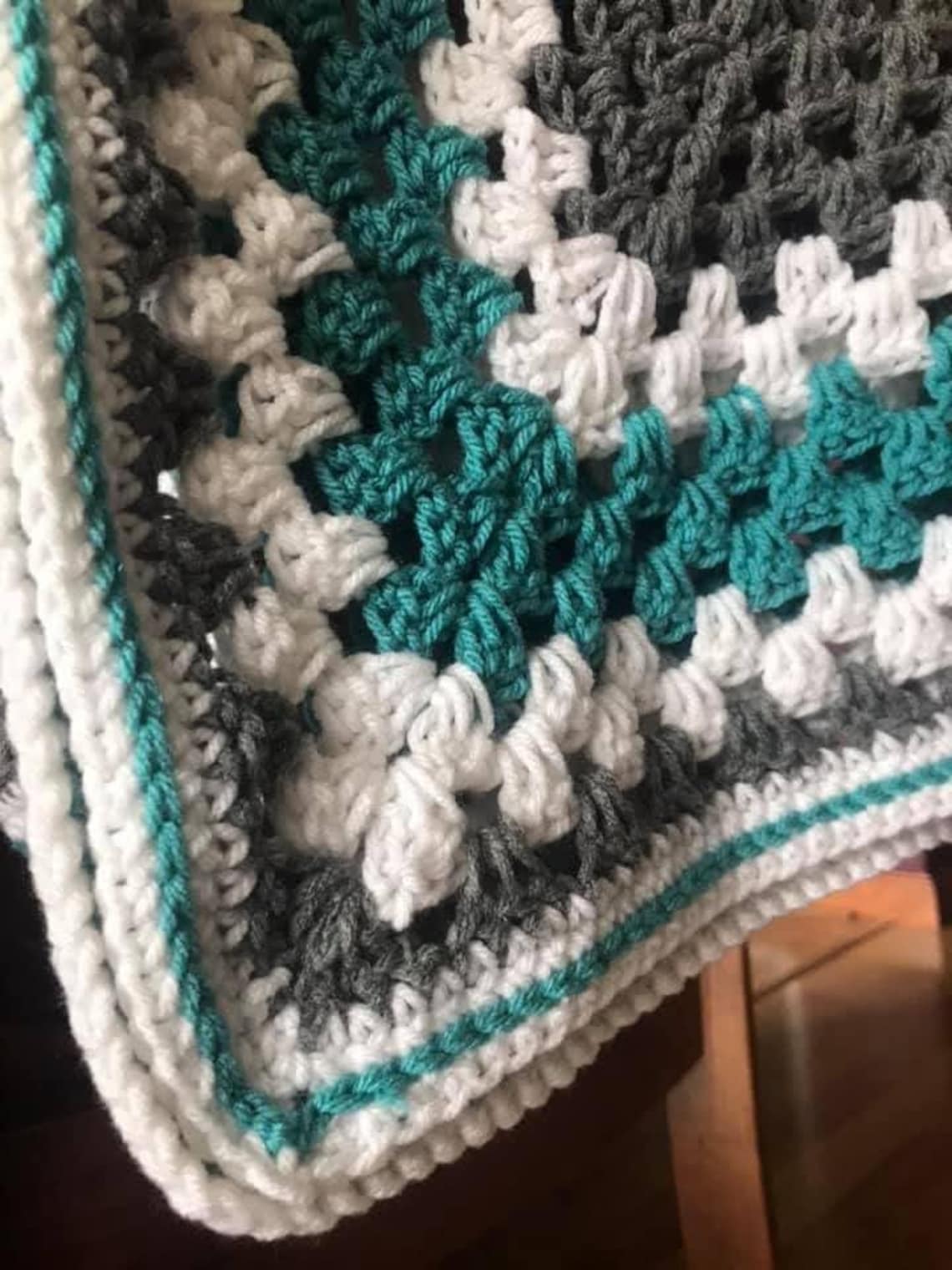Tri-color Baby Blanket Handmade Crochet Lovey Crib - Etsy