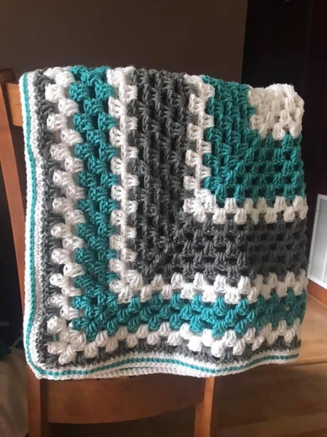 Tri-color Baby Blanket Handmade Crochet Lovey Crib - Etsy