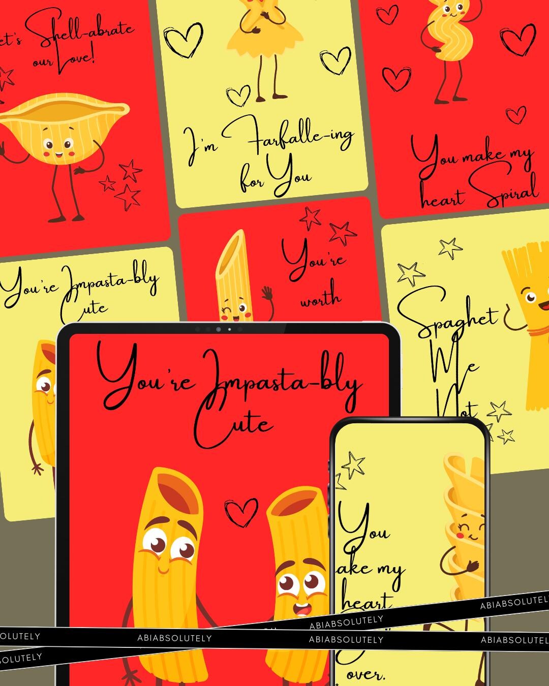 Pasta Pun Wall Art- Dinner Party Decorations- Printable Decor - Etsy