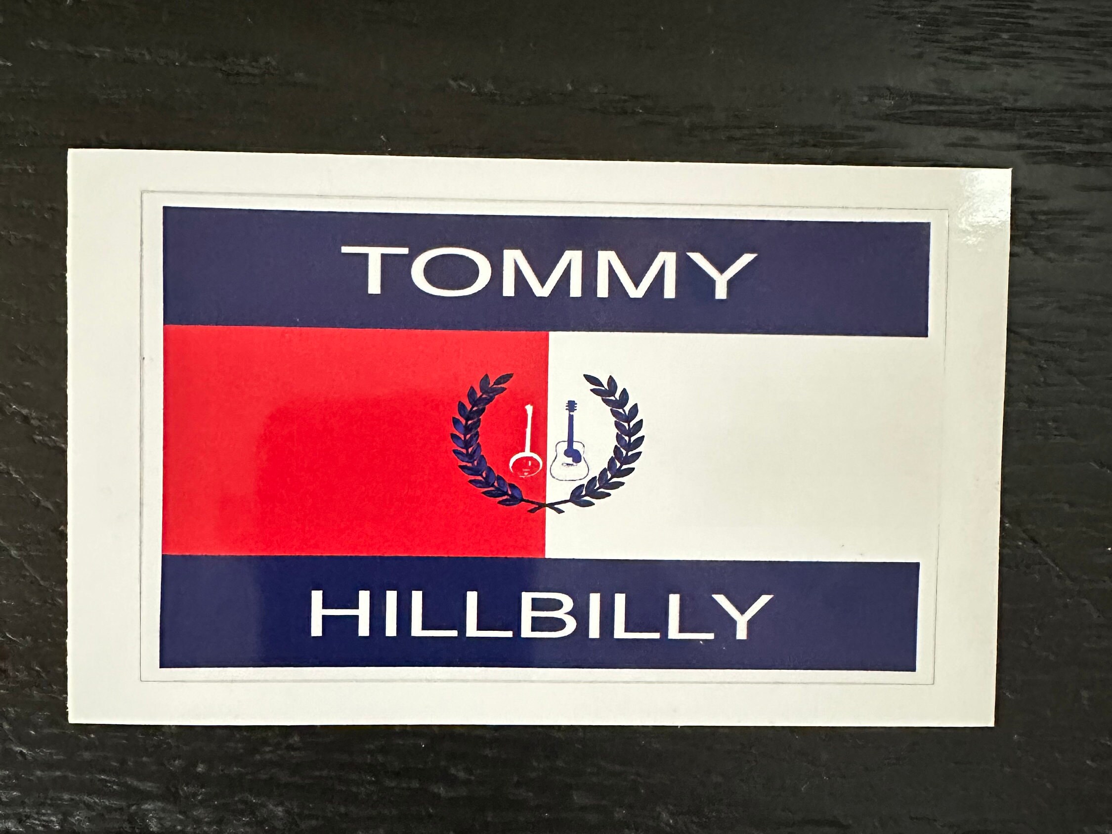 Tommy Hillbilly Vinyl Sticker, Gift for Husband Wife Father Musician ...