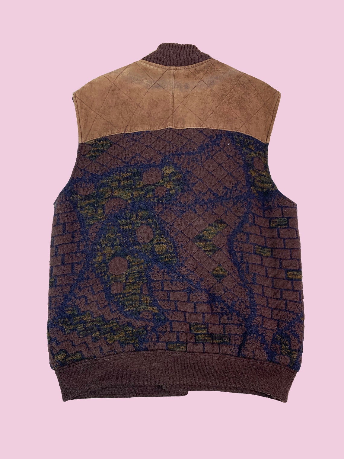 Vintage Oldschool Patterned Vest - Etsy