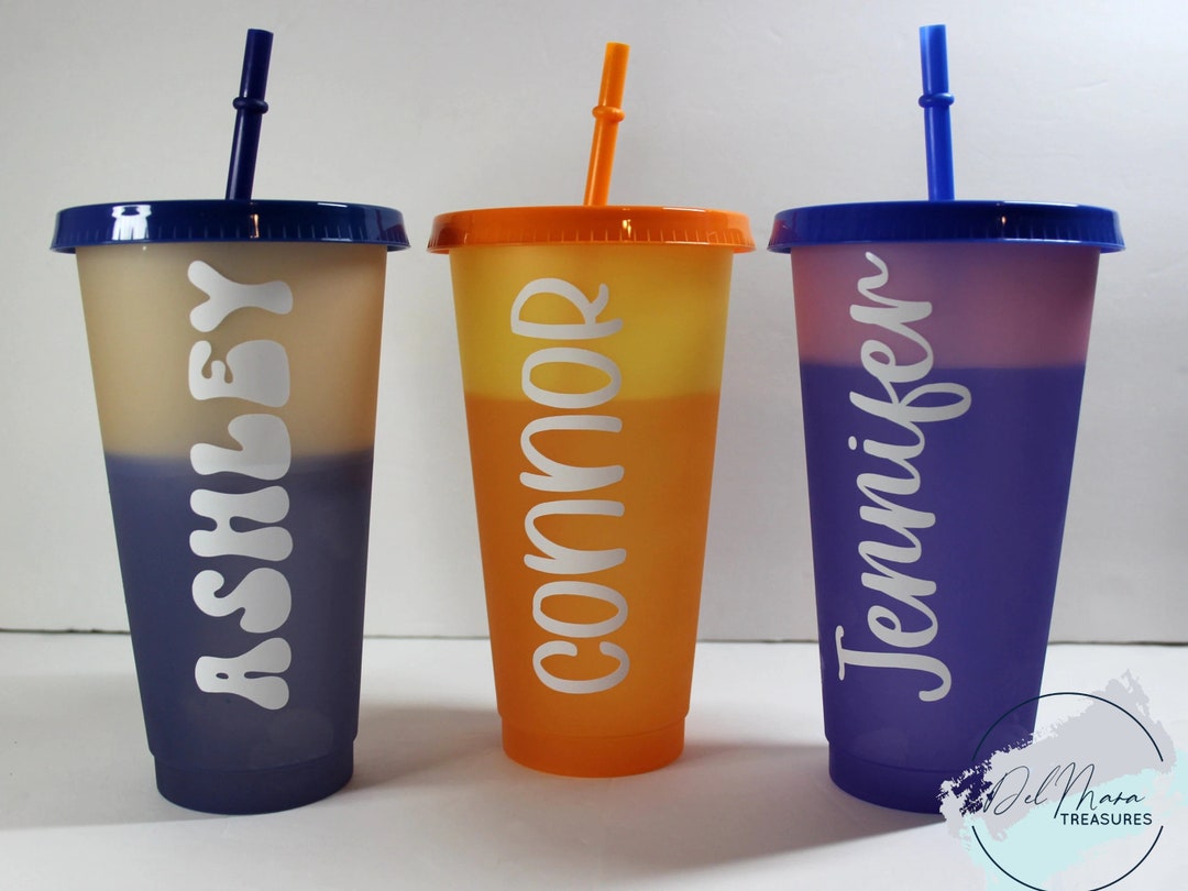 Personalized Name Color Changing Cup, Personalized Cup, Reusable Cup ...