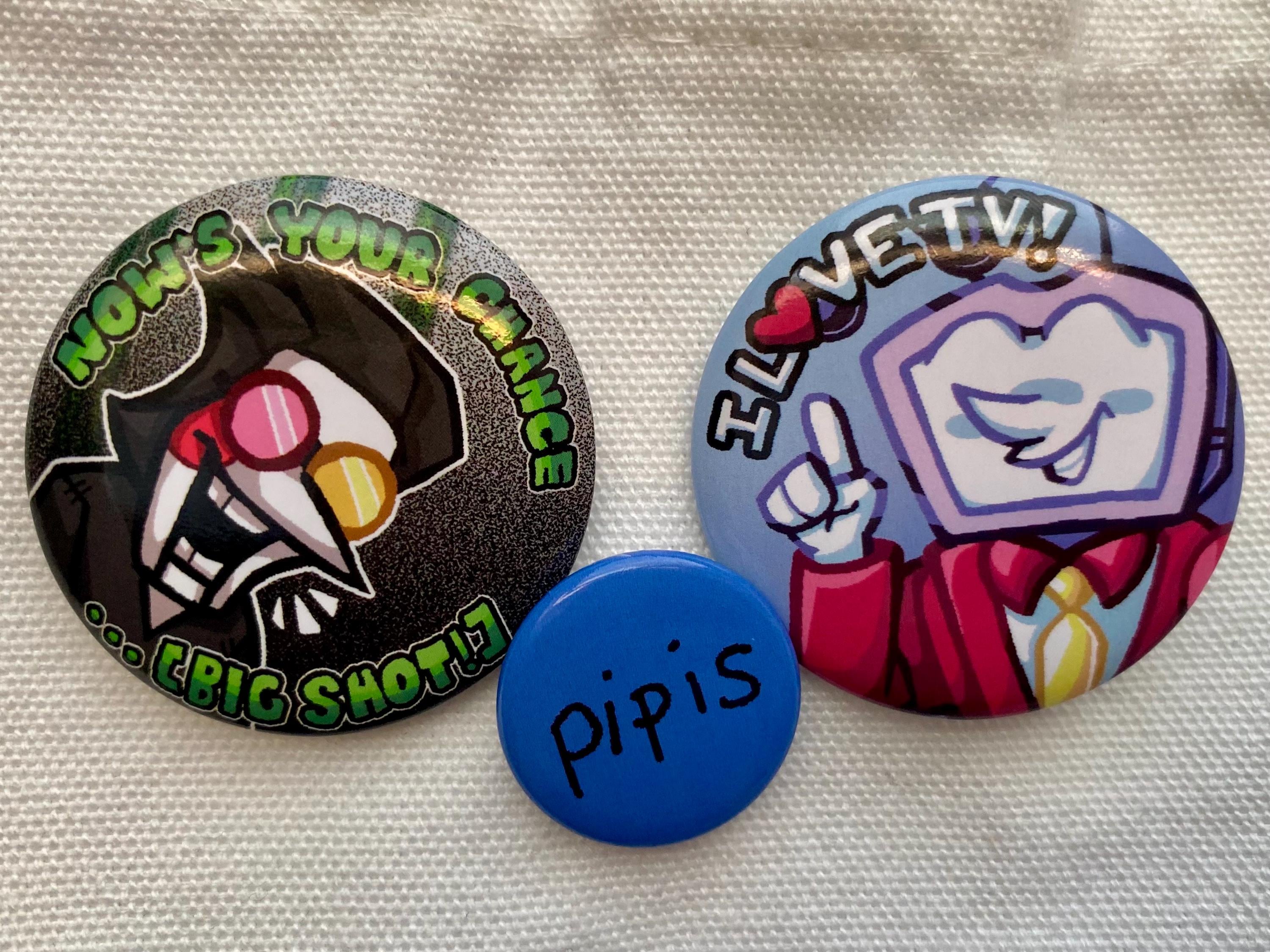 Spamton & Tenna DELTARUNE 44mm Pin Buttons - Etsy