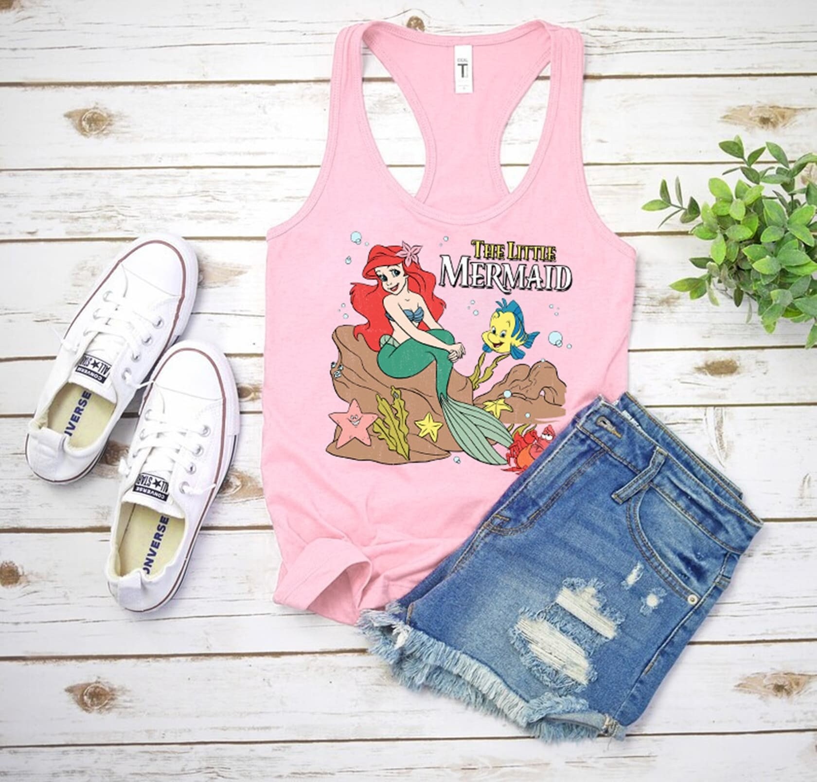 The Little Mermaid Pink Sweatshirt Ariel Shirt Princess - Etsy