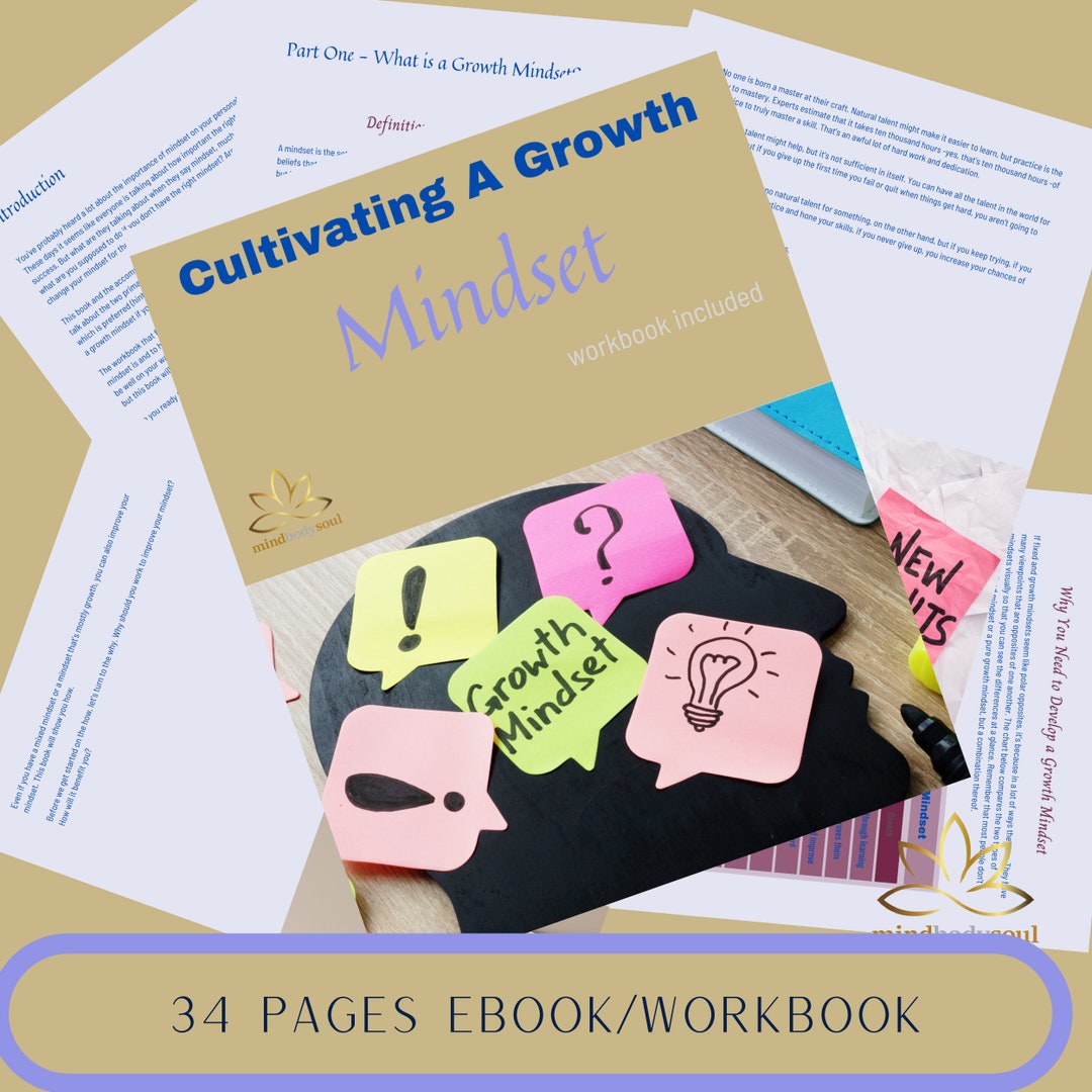 Growth Mindset Ebook/workbook Guided Meditation Made by Therapist With ...