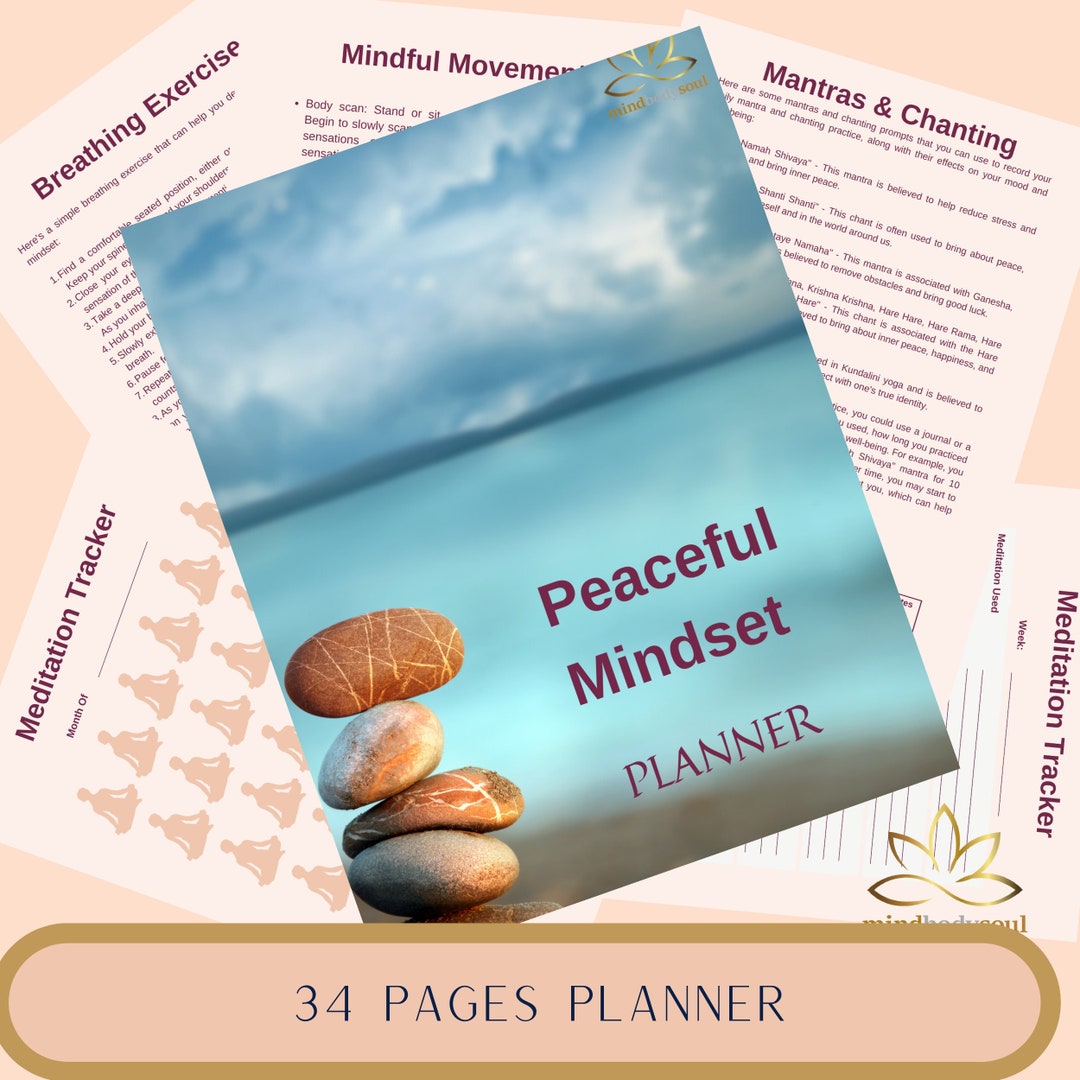 Peaceful Mindset Planner Made by Therapist With 30 Years Experience ...