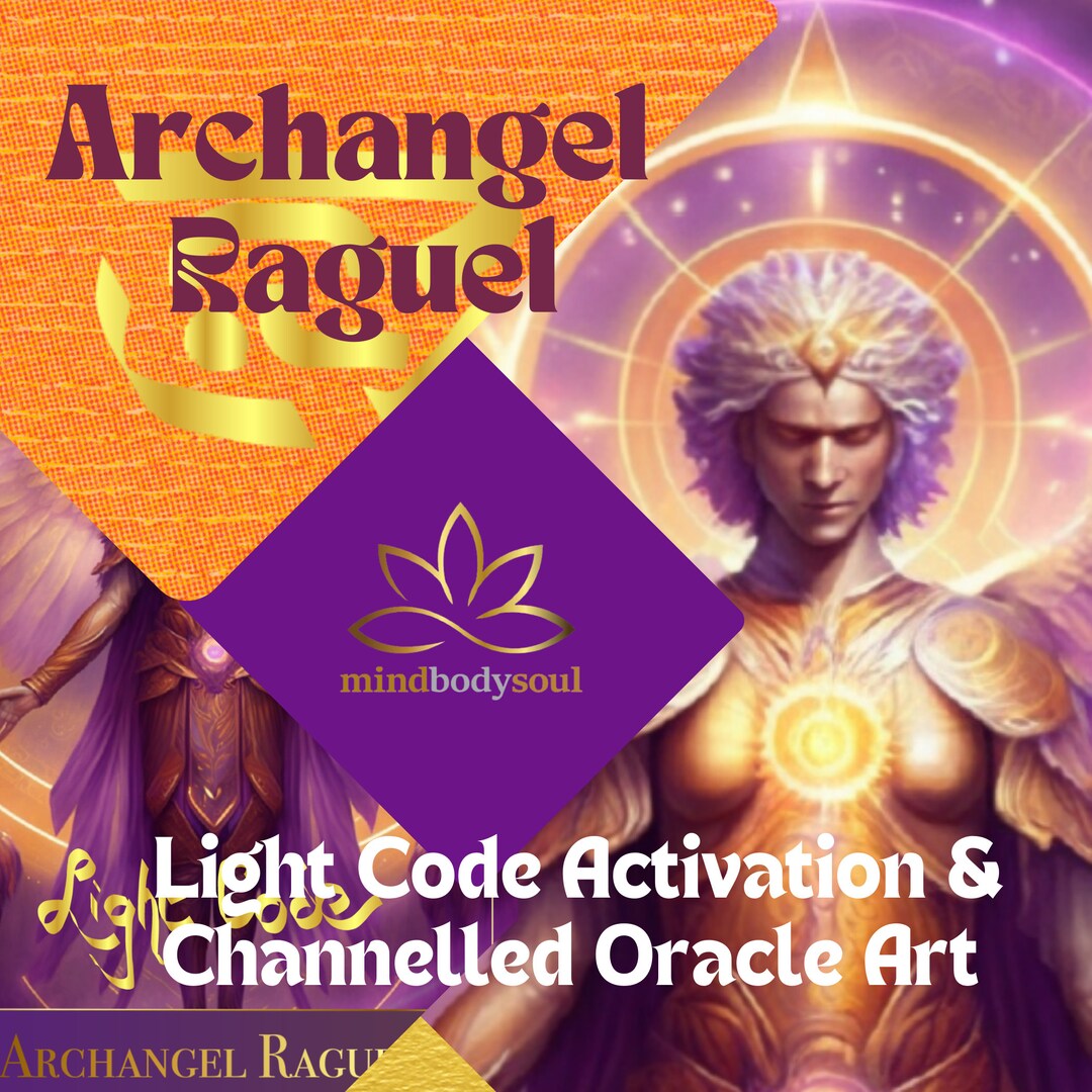 ARCHANGEL RAGUEL ACTIVATION Light Code Reiki Activation and Channeled Oracle Art Card Connect ...