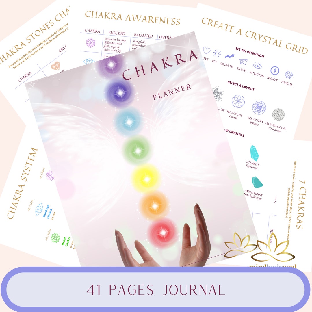 Chakra Journal Planner Guided Meditation Made by Therapist With 30 ...