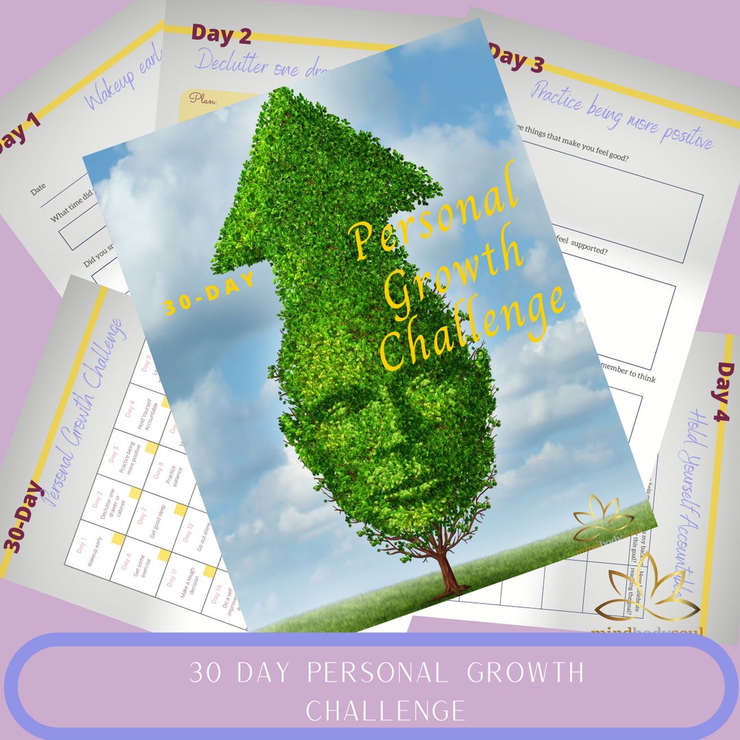 30 Day Personal Growth Challenge Use for Yourself or With Others Done ...