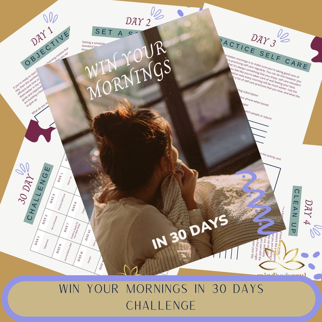 Win Your Mornings in 30 Days Challenge Use for Yourself or With Others ...