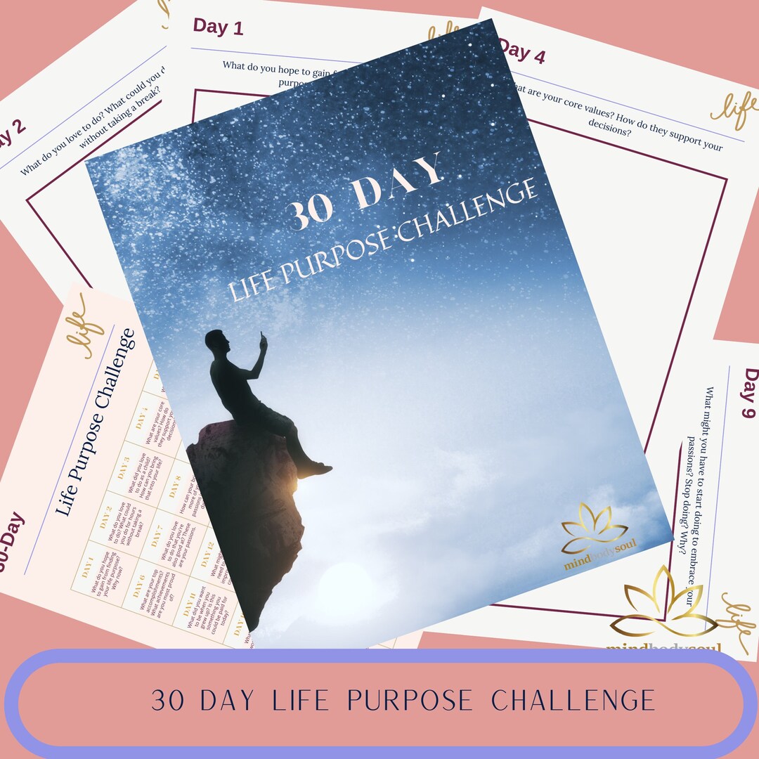 30 Day Life Purpose Challenge Use for Yourself or With Others Done for ...