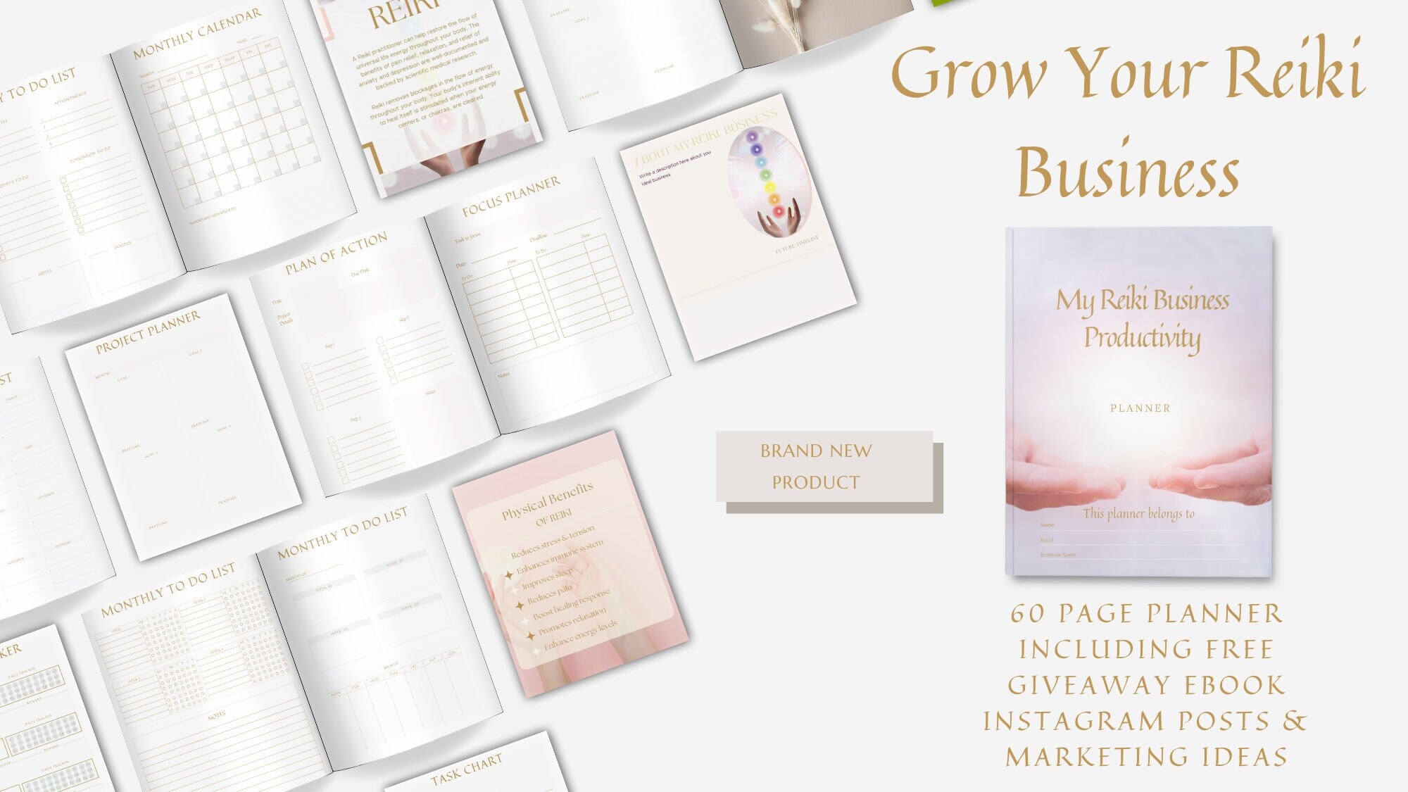Grow Your Reiki Business .. Planner With Marketing Ideas & - Etsy Australia