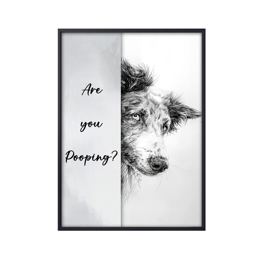 Funny Rough Collie Are You Pooping, Funny Dog Poster, Rough Collie ...