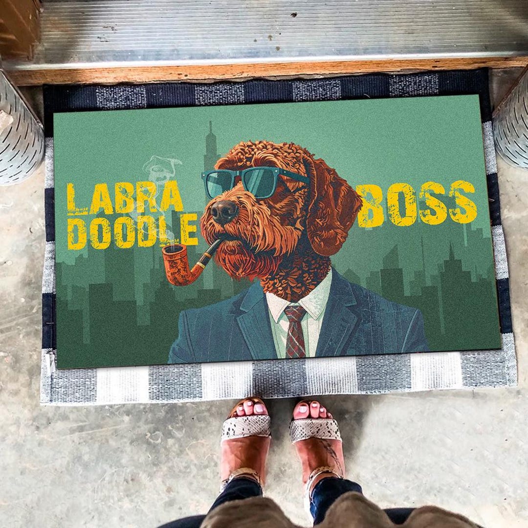 Labradoodle Boss Doormat, Labradoodle Rug, Labradoodle Doormat ...