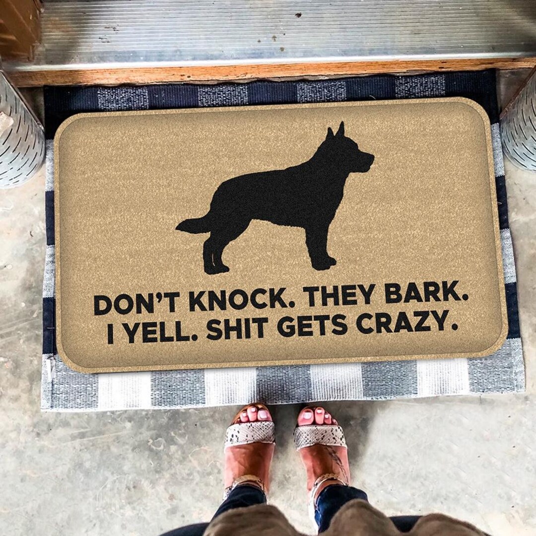 Australian Cattle Dog Doormat, Australian Cattle Dog Mat, Don't Knock ...