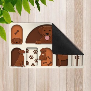 Rhodesian Ridgeback Rug, Rhodesian Ridgeback Mat, Cute Rhodesian ...